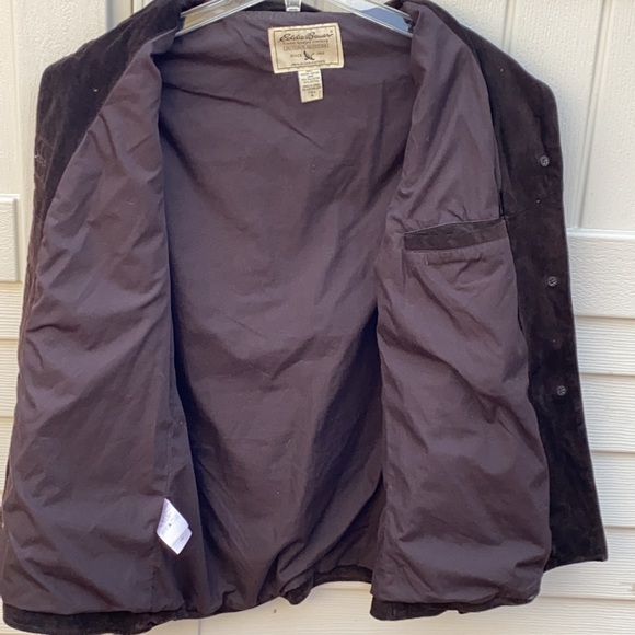 Eddie Bauer | Jackets & Coats | Eddie Bauer Suede Leather Jacket Heavy ...